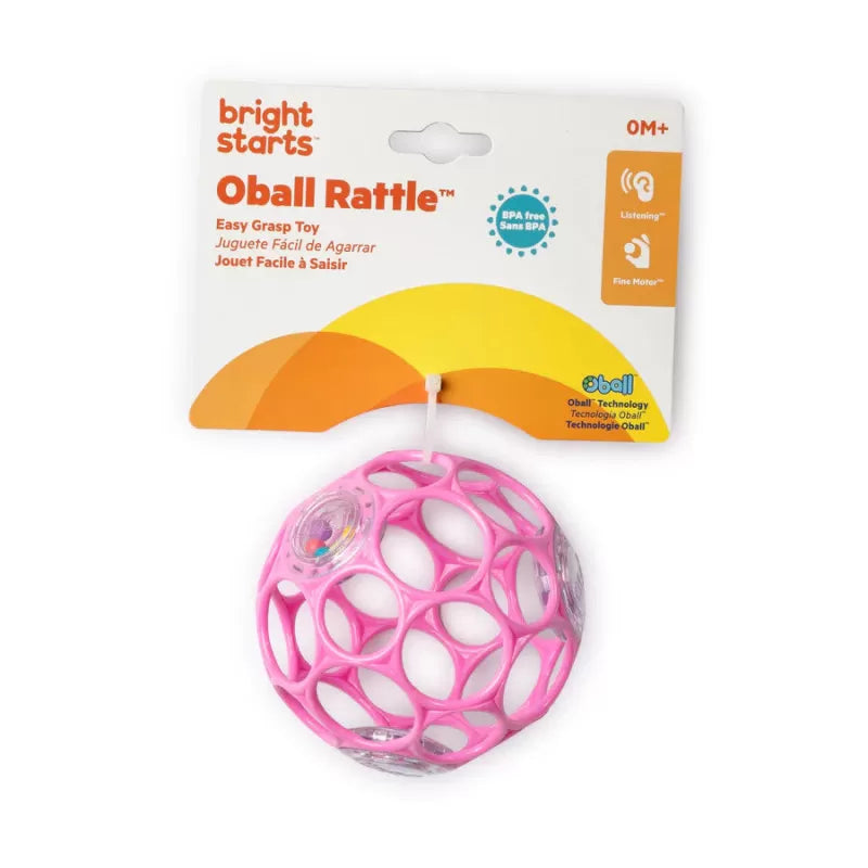 Bright Starts Oball Rattle Easy-Grasp Toy - Pink – Playbh